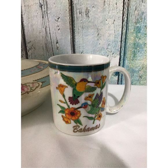 Vintage | Dining | Vintageiridescent Hummingbirds Cup Mug Bahamas Nice ...